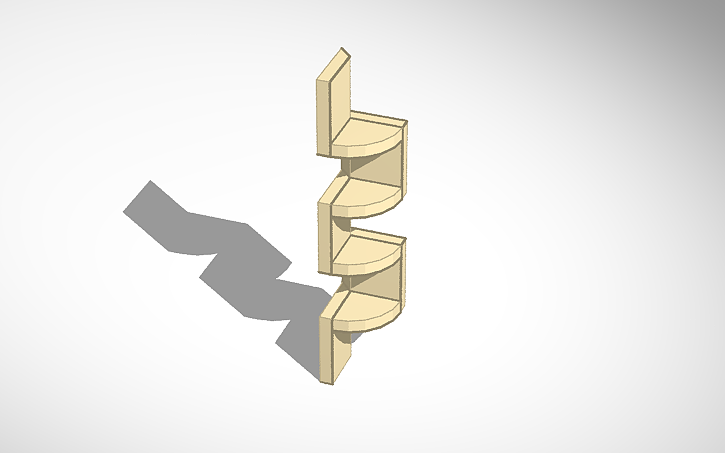 3D design Corner shelf round | Tinkercad