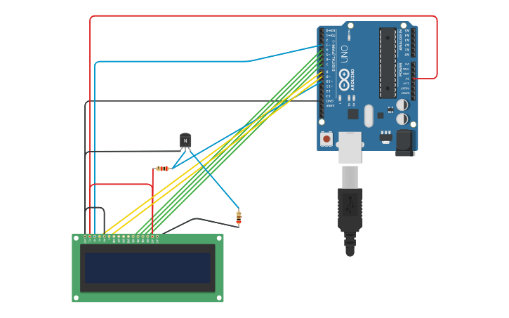 Circuit design Contraste & Luminosité LCD | Tinkercad