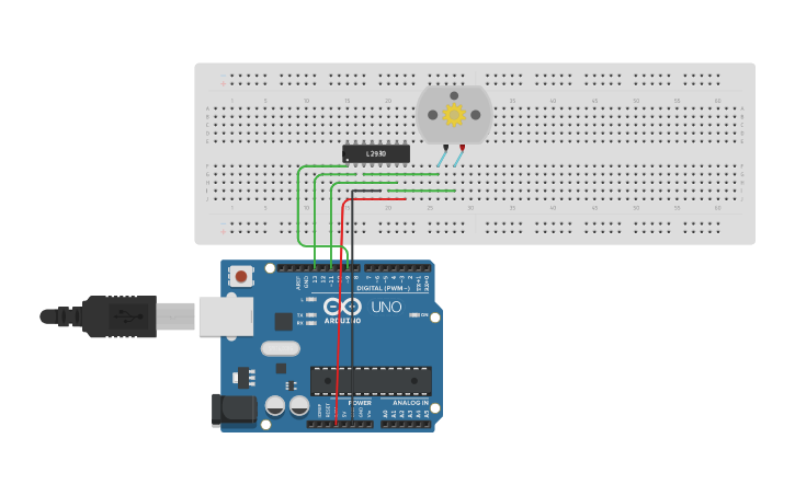 Circuit design Motor Circuit | Tinkercad