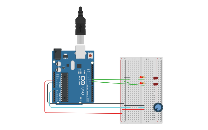 Circuit design Oppgave 2c | Tinkercad