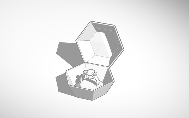 3D design Engagement Ring and Box (Finished) | Tinkercad