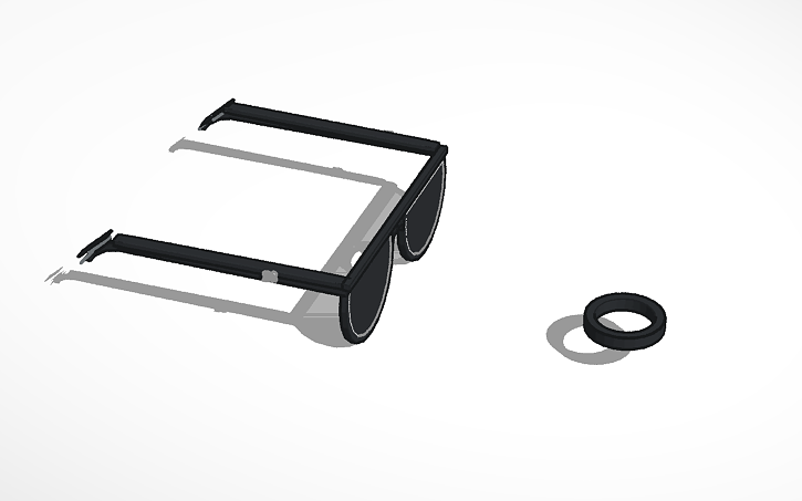 3D design iqfz smart glasses - Tinkercad