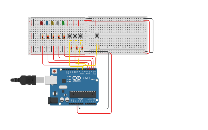 Circuit design secuencias | Tinkercad