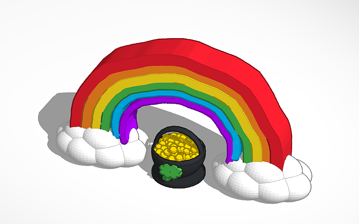 3D design St. Patrick's Day Pot o' Gold - Tinkercad