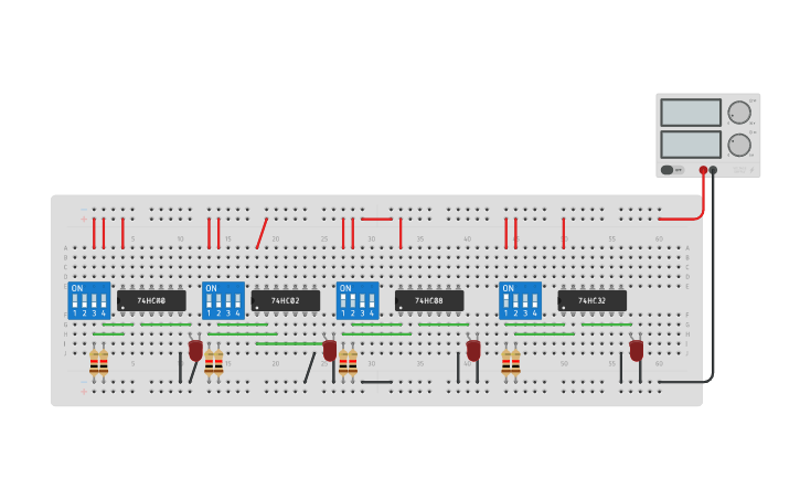 Circuit design Compuertas lógicas | Tinkercad