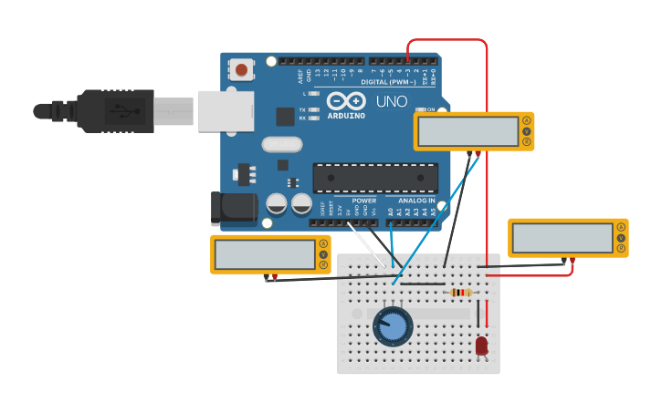 Circuit design Read Potentiometer | Tinkercad