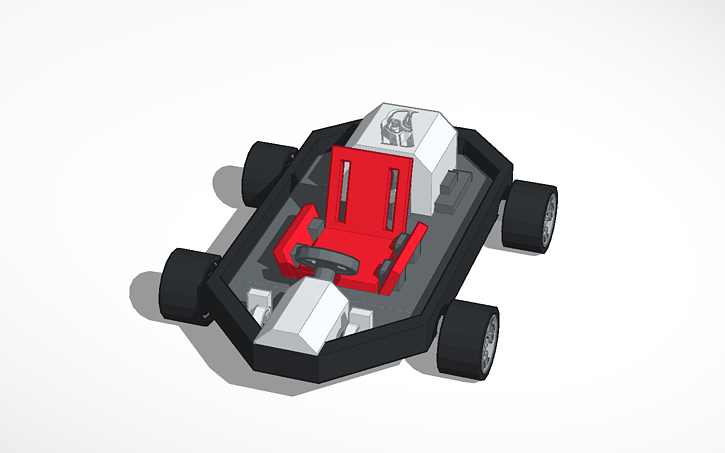 3D design 4 wheel go kart - Tinkercad