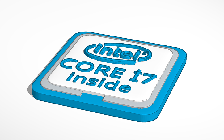 3D design Intel Core i7 logo | Tinkercad