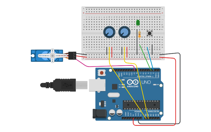Circuit design MATLAB App Designer Arduino Side - Tinkercad
