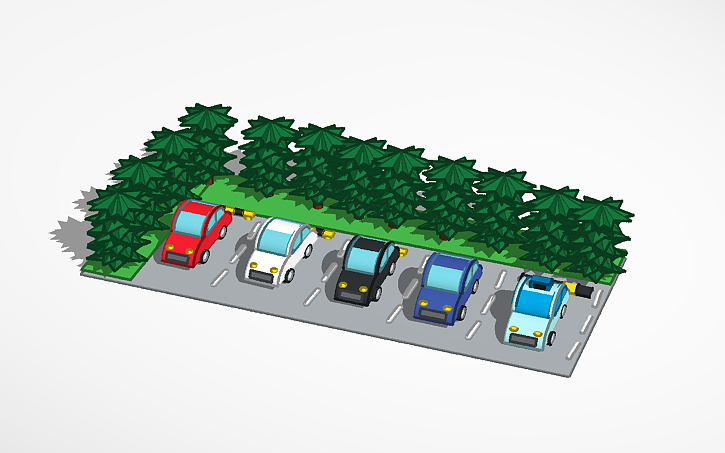 3D design Parking lot - Tinkercad