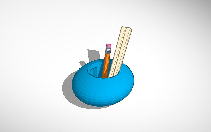 3D design a pencil holder? Idk - Tinkercad