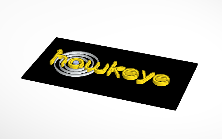3D design Hawkeye Logo - Tinkercad