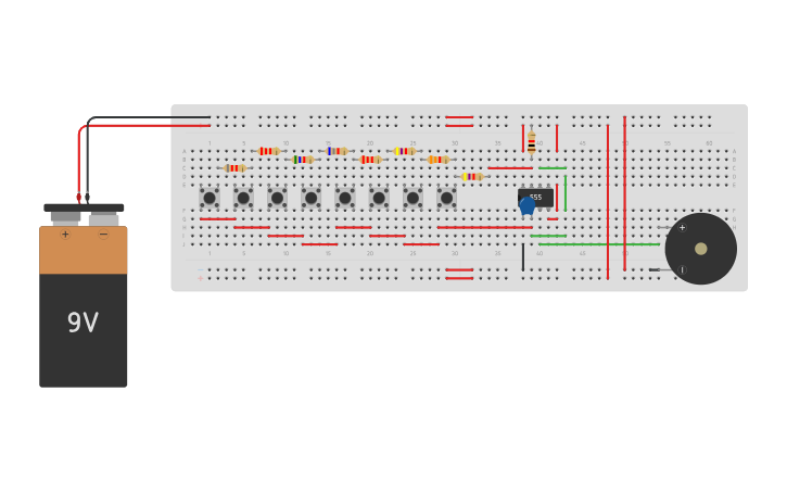 Circuit Design Piano Tinkercad 