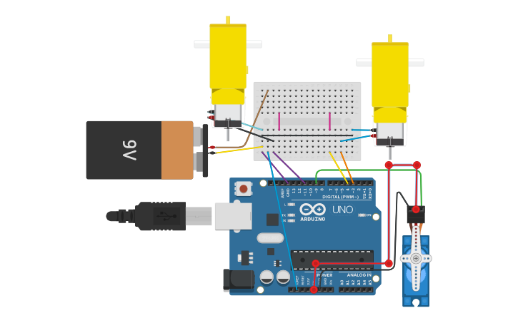 Circuit design Electric Power Steering System - Tinkercad