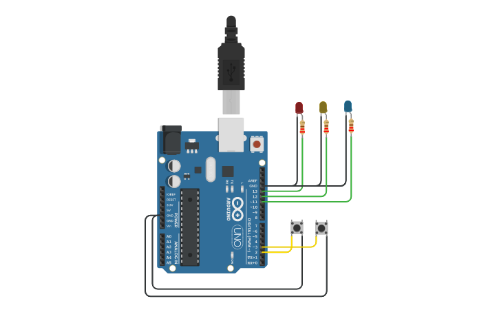 Circuit Design 6 Interrupt Tinkercad