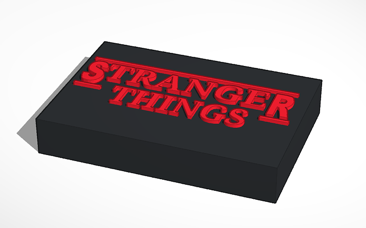 3D design stranger things logo - Tinkercad