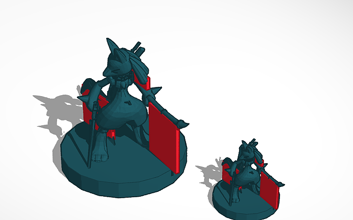 3D design Armed Lucario (Supports) - Tinkercad