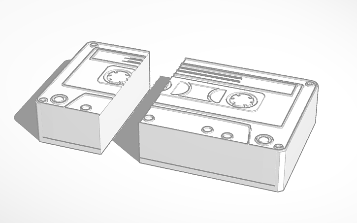 3D design cassette tape flashdrive | Tinkercad