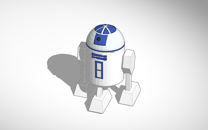 3D design R2-D2 Maths Assignment - Tinkercad