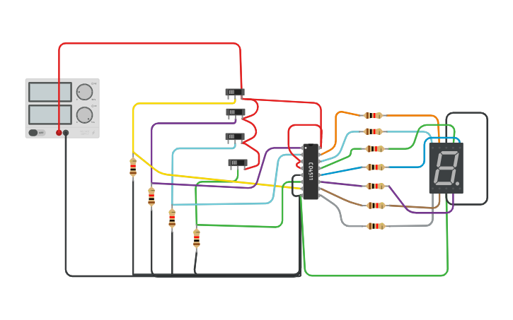 Circuit design Electronic Lab 5 Counter | Tinkercad