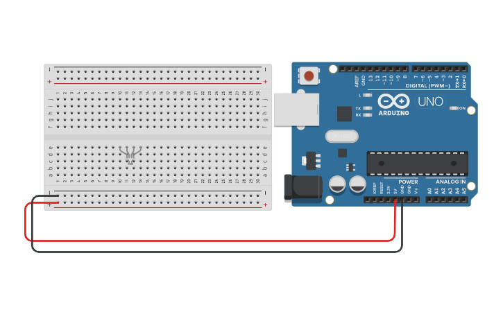 Circuit design RGB LED | Tinkercad