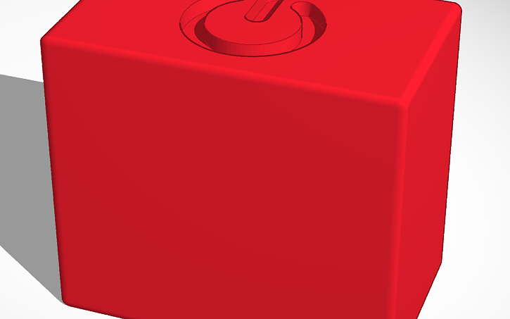 3d Design Power Button Tinkercad