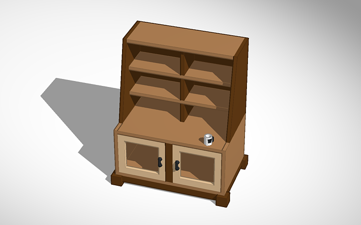 3D design Bookcase/shelves - Tinkercad
