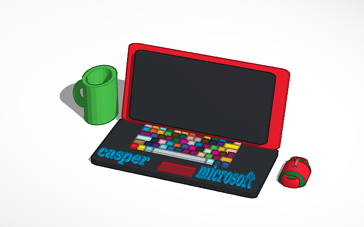 3D design laptop &mouse | Tinkercad