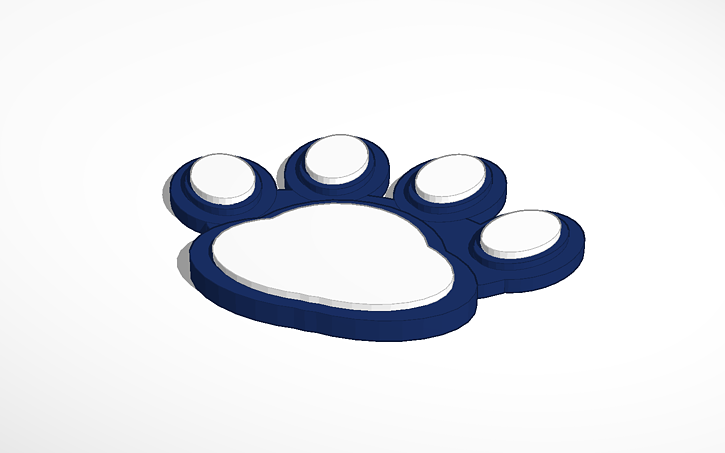 3D design Paw Print - Tinkercad