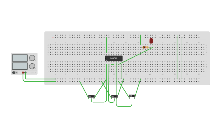 Circuit Design Parity Generator Tinkercad
