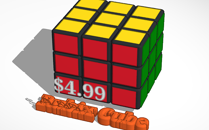 3d Design Rubix Cube Tinkercad