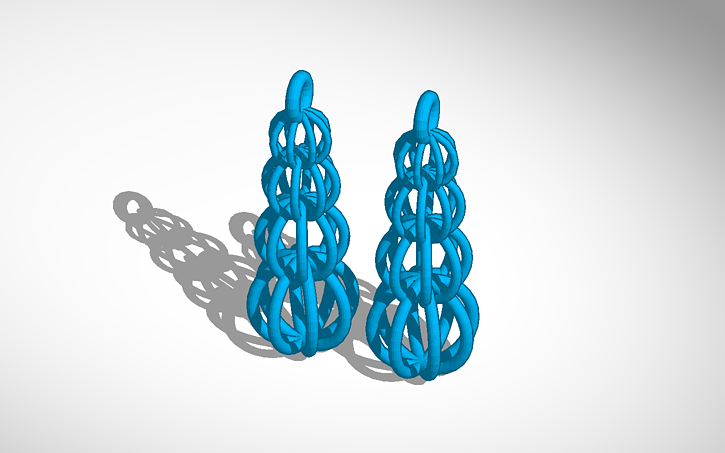 3D design #earrings - Tinkercad