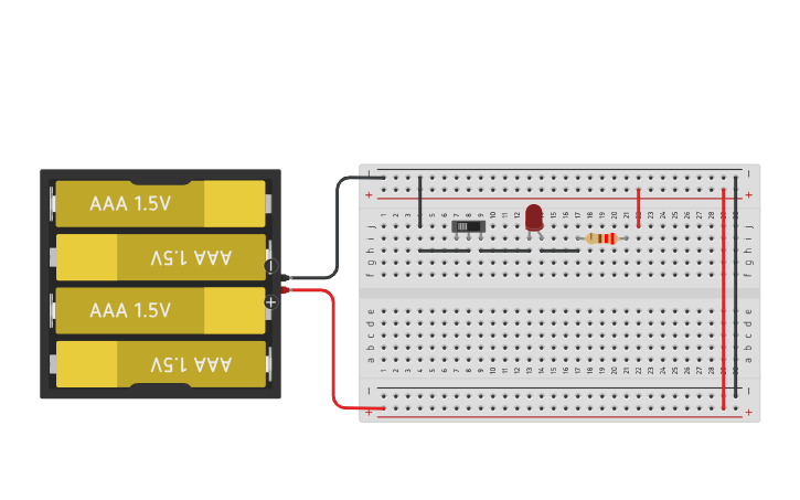 Circuit design Encendido de led con interruptor - Tinkercad Circuit design Encendido de led con interruptor - Tinkercad