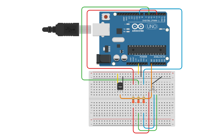 Circuit design RGB_LED | Tinkercad