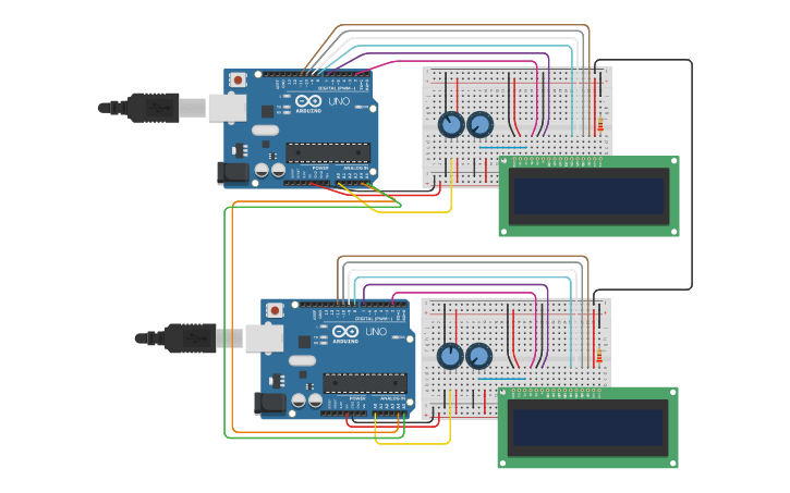 Circuit design I2C - Tinkercad