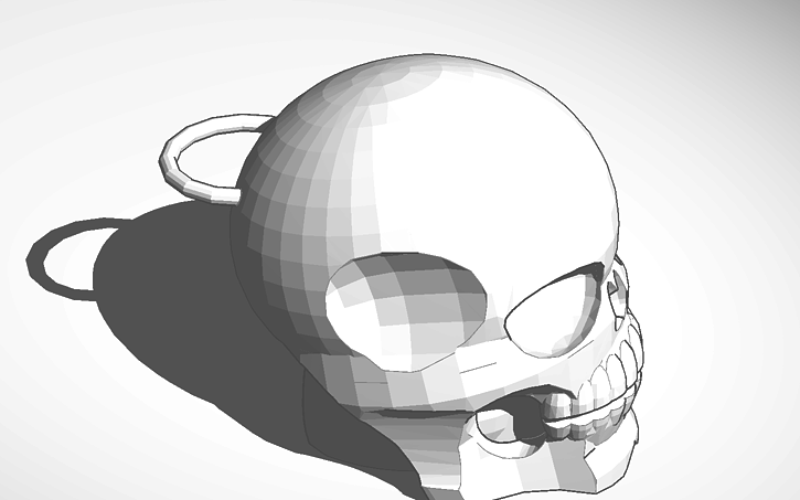 3D design skull key chain | Tinkercad