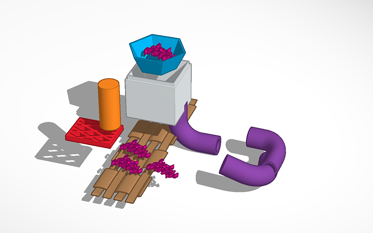 3D design meat grinder - Tinkercad