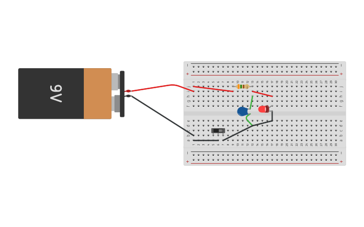 Circuit design Electronics second circuit | Tinkercad