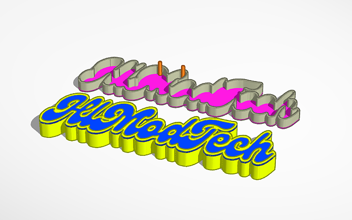 3D design How to Make a LED Sign - Tinkercad