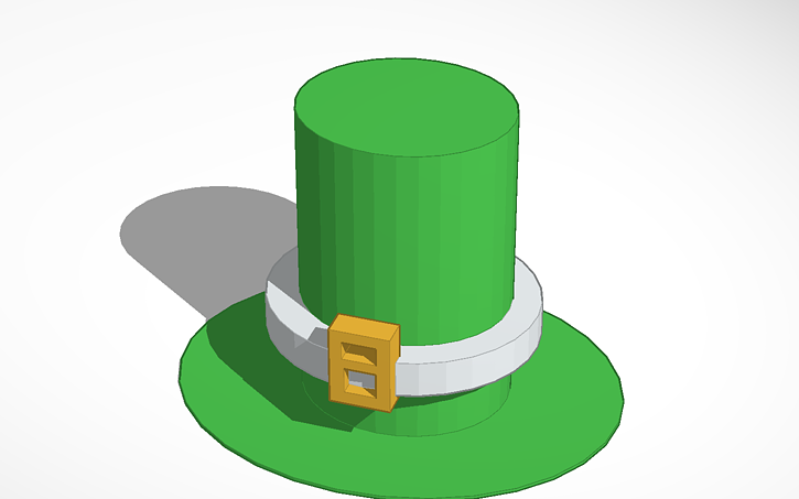 3D design leprechaun hat - Tinkercad
