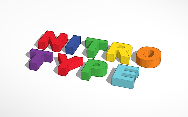 3D design Nitro type - Tinkercad