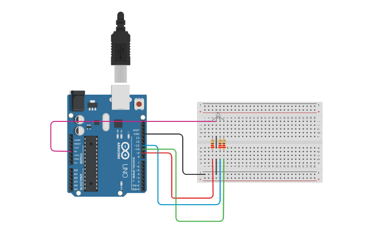 Circuit design Laboratory Activity J - RGB RED - Tinkercad