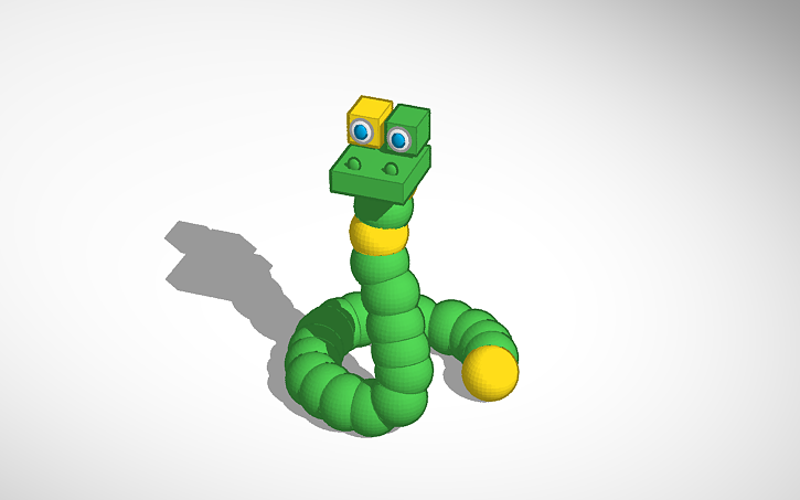 3D design snake - Tinkercad