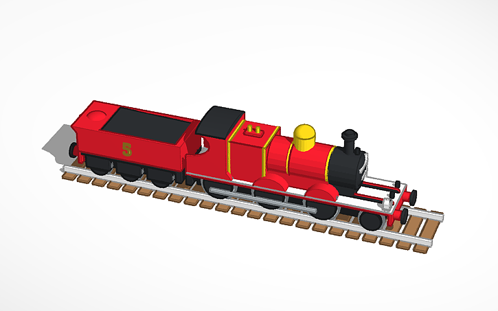 3D design OLD TVS James The Red Mixed-Traffic Engine (Class 28 Mogul ...