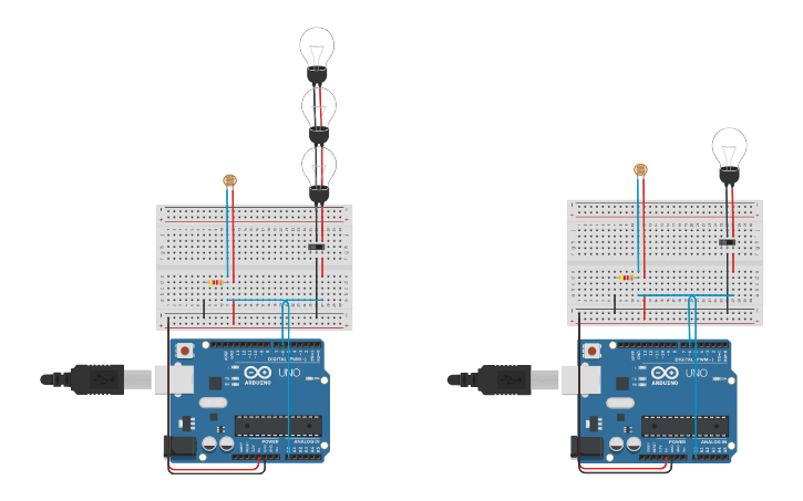 Circuit design Light Modules | Tinkercad