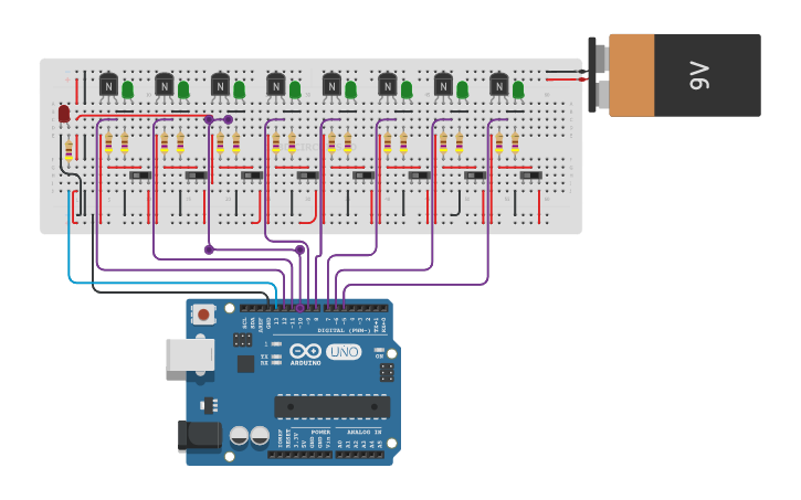 Circuit design monitoring bib fuse sensor | Tinkercad