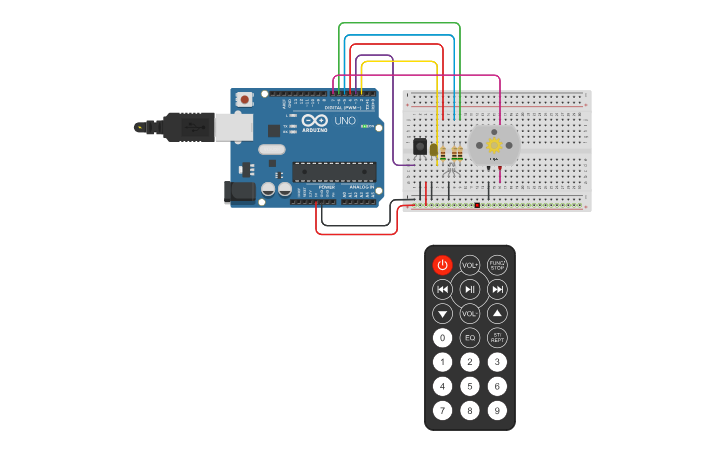 Circuit design IR Remote - Tinkercad