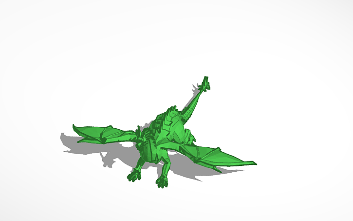 3D design Green dragon - Tinkercad