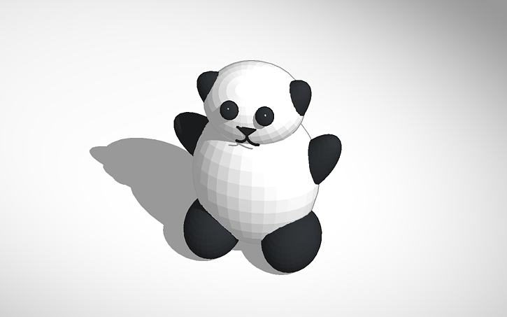 3D design panda | Tinkercad