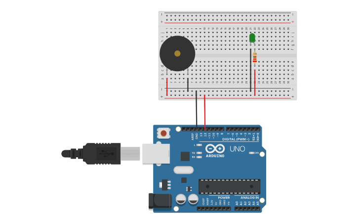Circuit design SOS_Led_sonido | Tinkercad